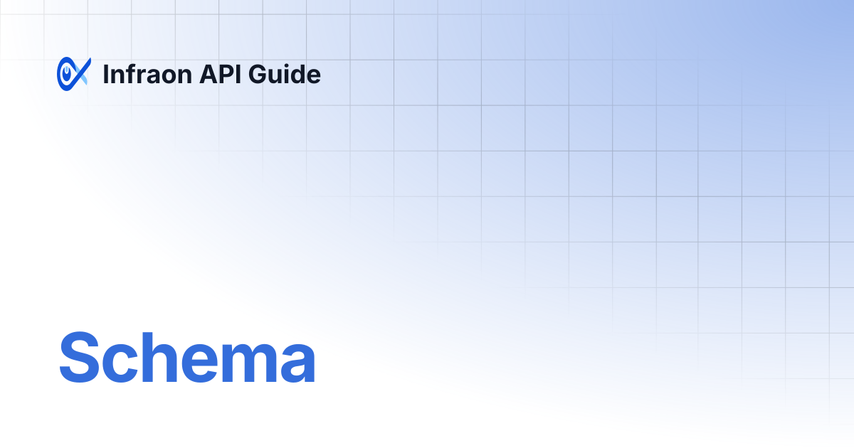 Schema | Infraon API Guide
